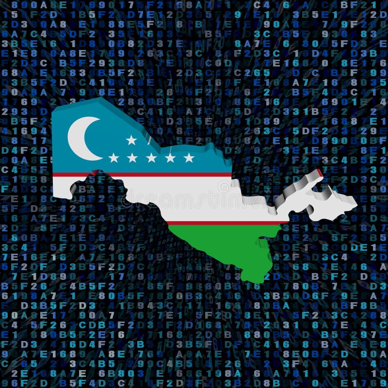 Map of Uzbekistan stock vector. Illustration of geography - 2091573