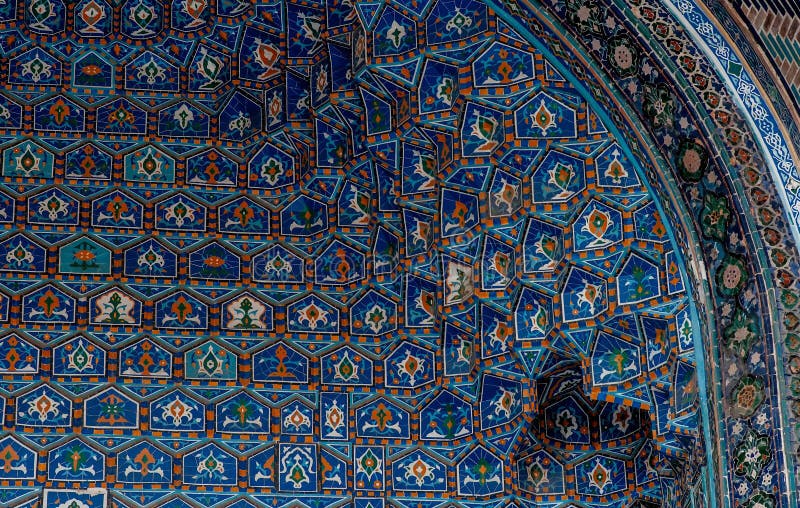 Uzbekistan Ornament, Pattern, Exterior in Samarkand Stock Image - Image ...