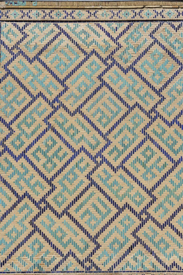 Uzbekistan - Samarkand - Gur-e-Amir Tilework Stock Image - Image of ...
