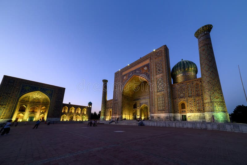 Samarkand in the evening editorial image. Image of religion - 261010180