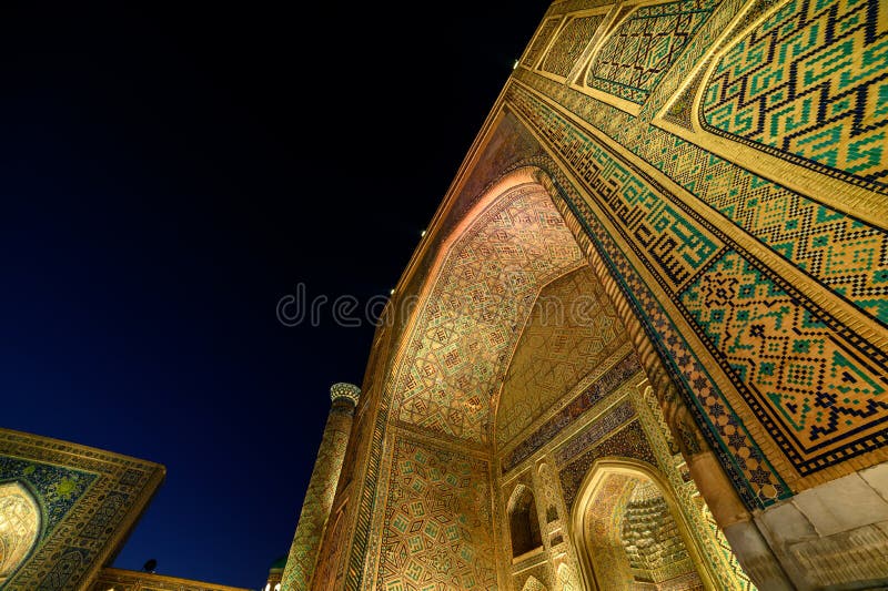 Samarkand in the evening stock photo. Image of heritage - 261010220