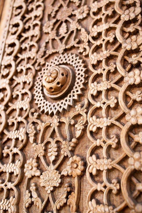 Uzbekistan Wooden National Pattern. Taskent Stock Image - Image of ...