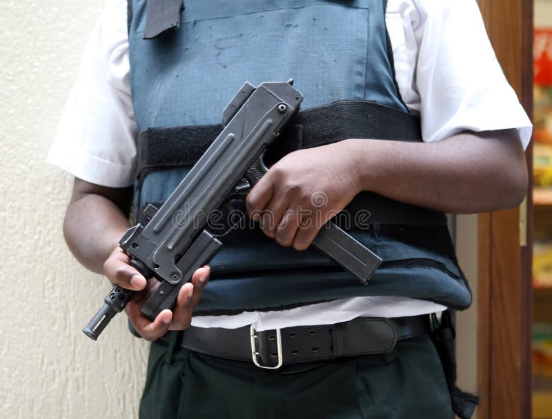 UZI Machine Gun, Close Up Side View Stock Photo - Image of automatic ...