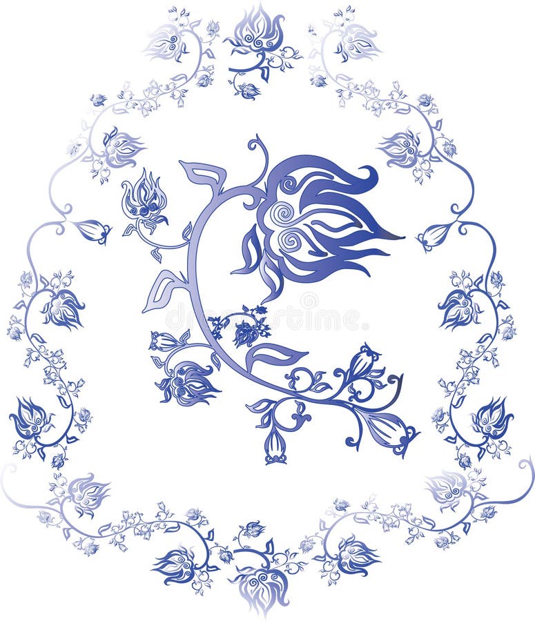 Uzor2 stock vector. Illustration of peony, texture, pattern - 19630156