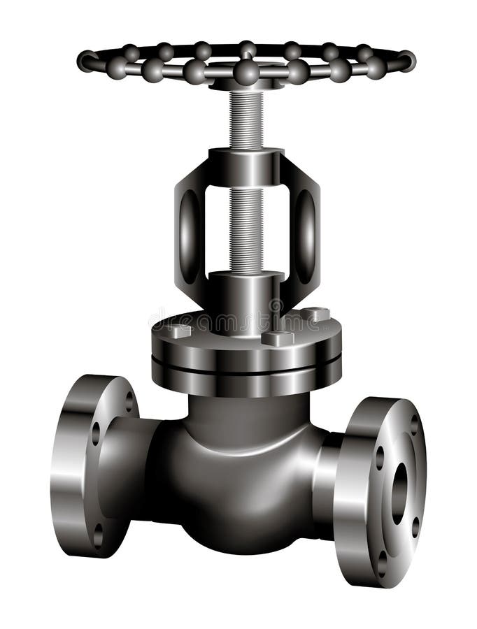 Sistema Del Icono Industrial De La Válvula Seguridad, Mariposa Y ...