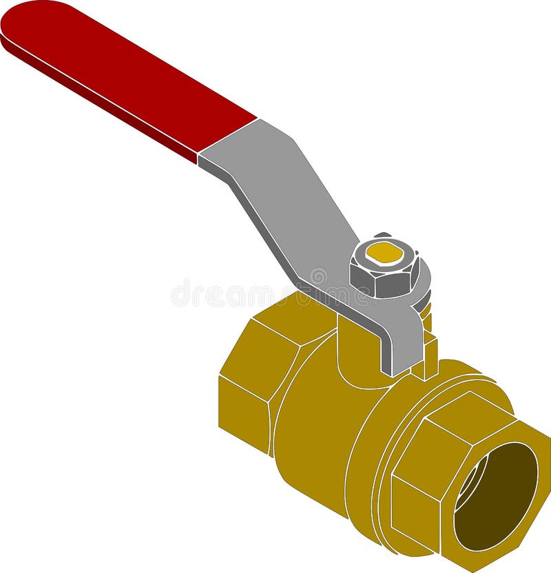 Dibujos De La Válvula De Bola Ilustración del Vector - Ilustración de ...