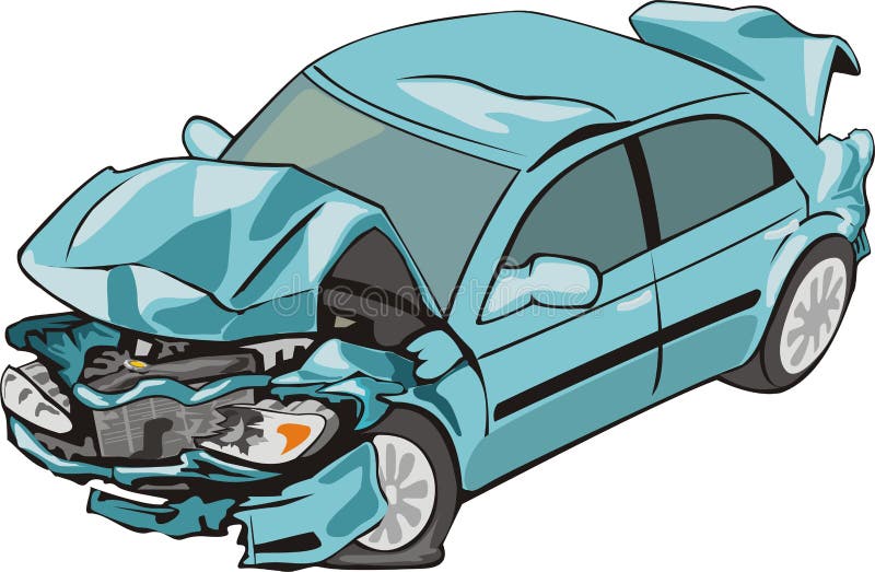 Véhicule écrasé illustration de vecteur. Illustration du véhicule ...
