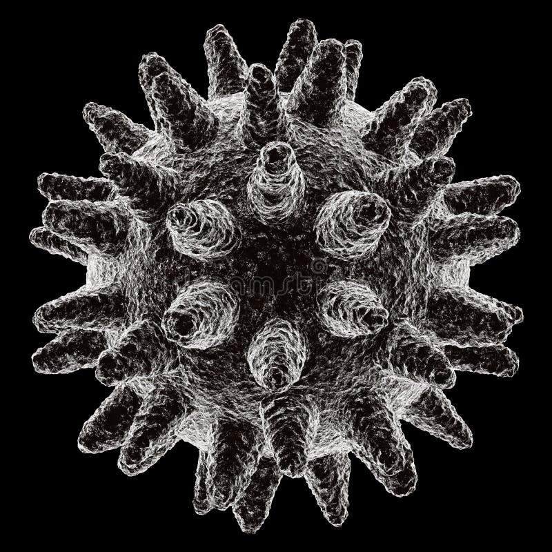 Vírus preto abstrato ilustração stock. Ilustração de fundo - 49554641
