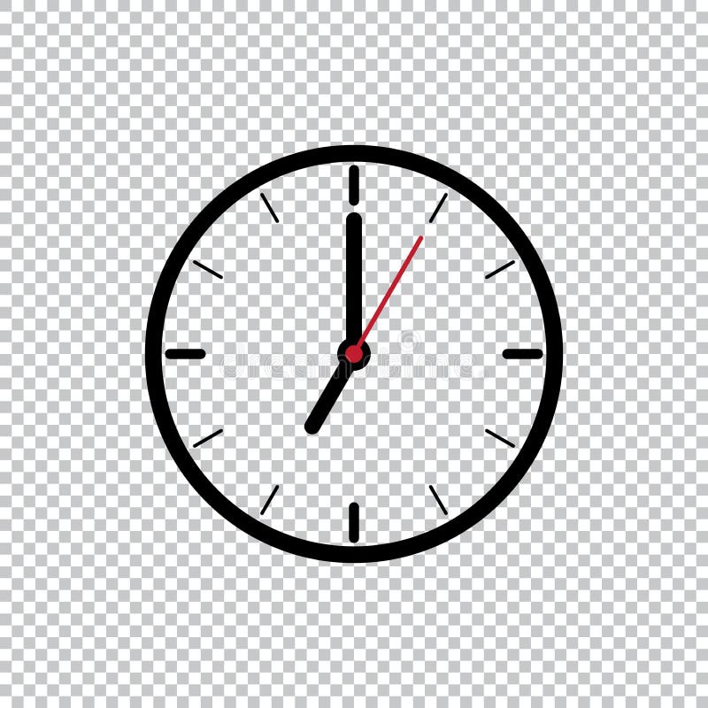 Seven O’Clock Flat Style Icon Template Isolated on Transparent ...