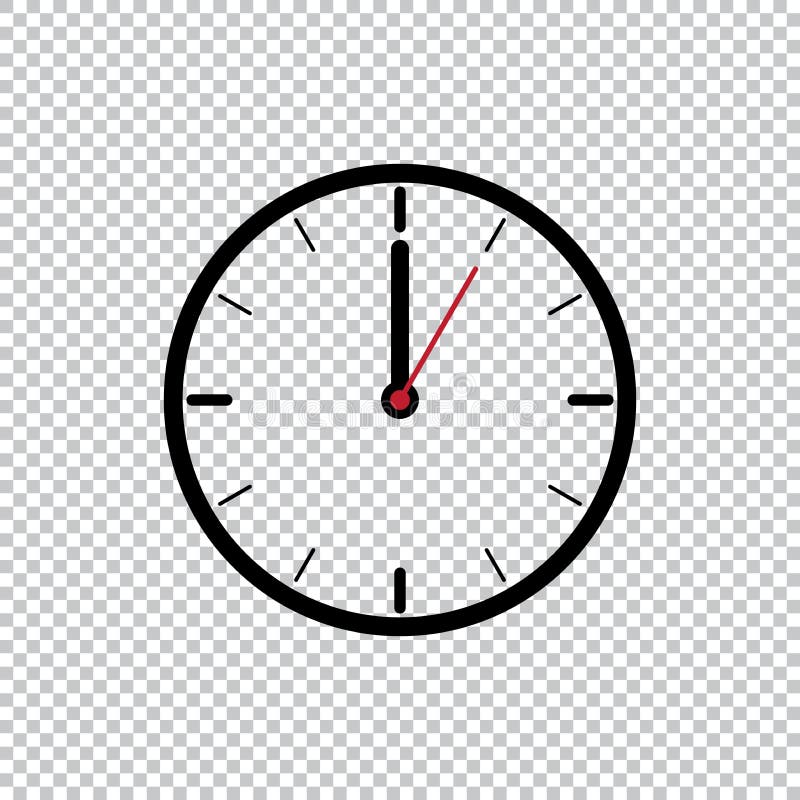 Set Of Twelve Clock. Vector Illustration On White Background. Stock ...