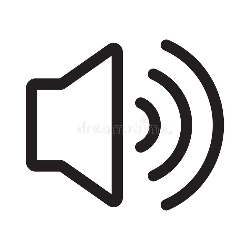 Speaker Vector Icon.turn on Volume Icon Stock Vector - Illustration of ...