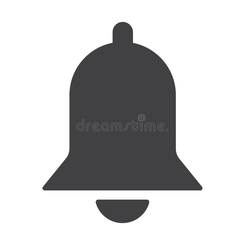 Bell with Notification Vector Icon. Notification Symbol on Blue ...