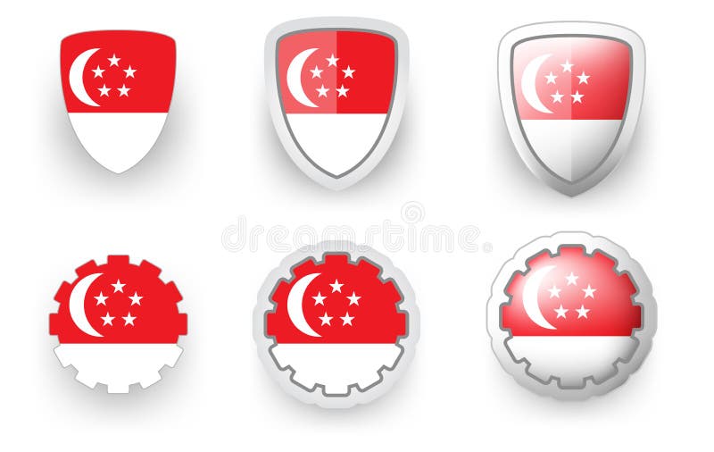 Singapore Flag Icons Stock Illustrations – 529 Singapore Flag Icons ...