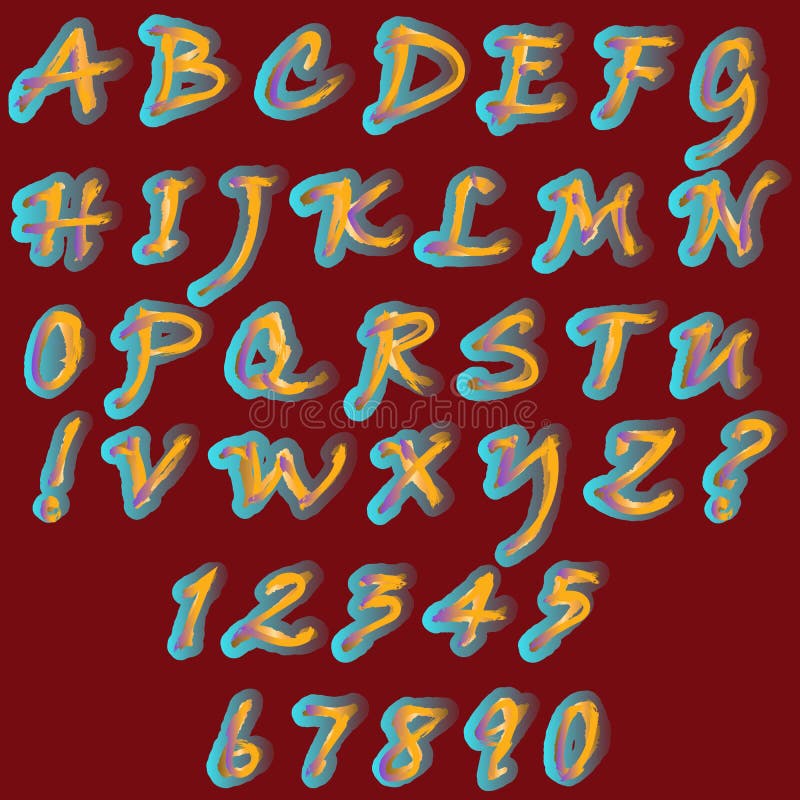 Capital Letters of the Latin Alphabet, Exclamation, Question Marks and ...