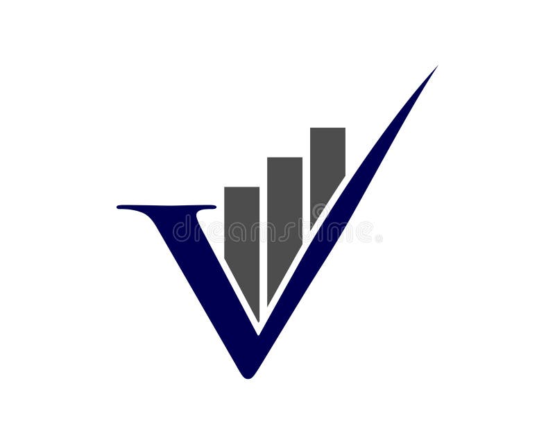 V Bar Check Mark Logo Template 1 Stock Vector - Illustration of ...