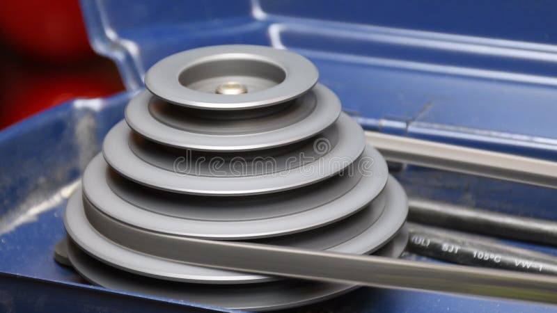 V Belt and Multiple Diameter Sheave Stock Footage - Video of rubber ...