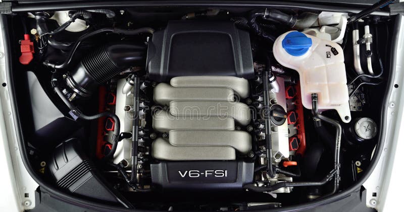 V6 car engine stock photo. Image of valves, looking, motor - 64554318
