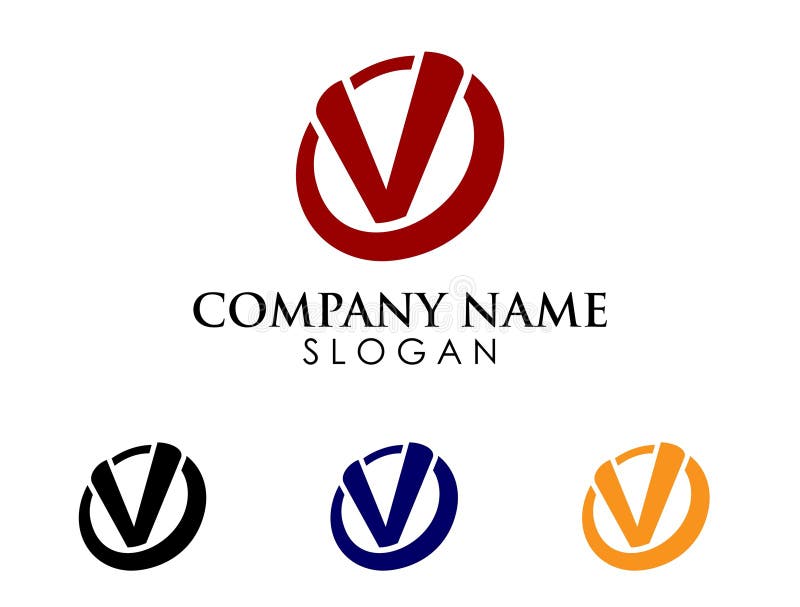 V circle font logo 2 stock vector. Illustration of banner - 302085764