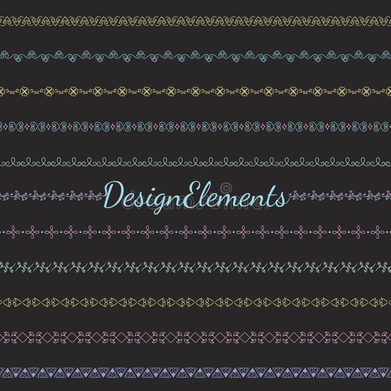 Collection of Divider Design Element Vectors Stock Vector ...