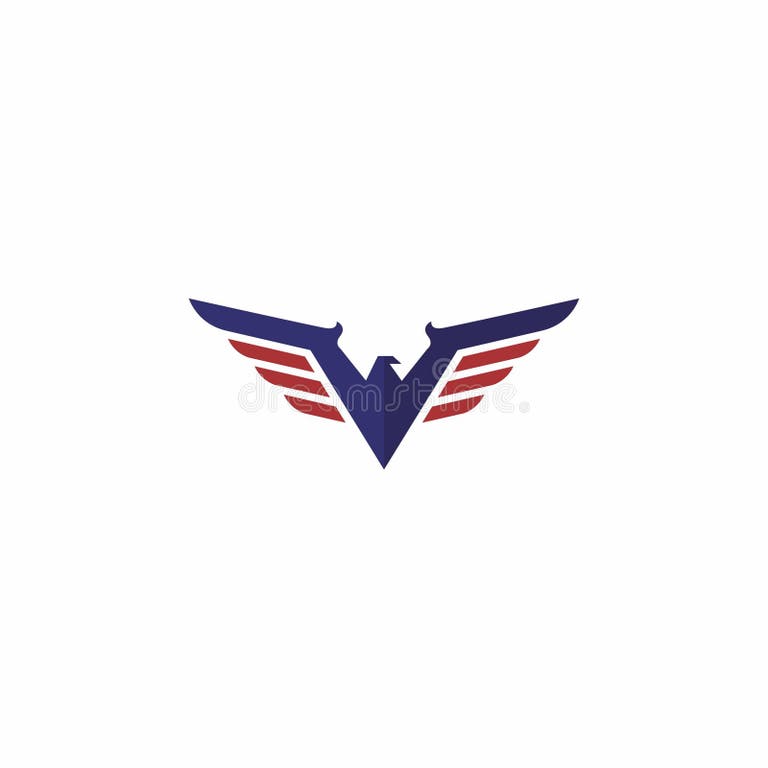 V Eagle Logo Simple and Strong Design. Letter V Stock Vector ...