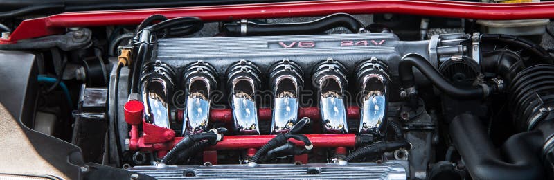 V6 engine editorial photo. Image of vehicle, transport - 119789831