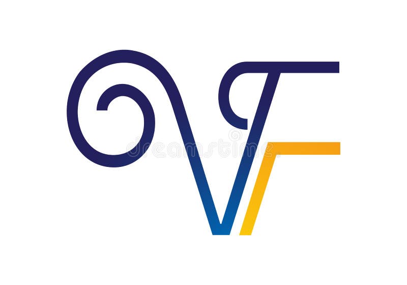 V F Letter Logo Design. Creative V F Letters Icon Vector Stock Vector ...
