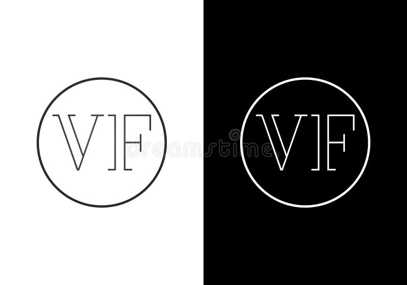V F Letter Logo Design. Creative V F Letters Icon Vector Stock Vector ...