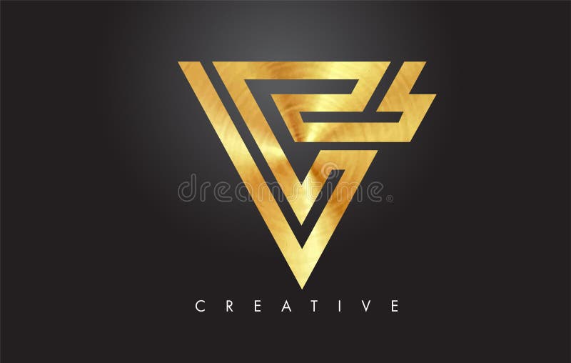 V Golden Letter Monogram Design Logo. Gold Letter V Icon Logo Vector ...