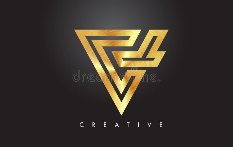 V Golden Letter Monogram Design Logo. Gold Letter V Icon Logo Vector ...