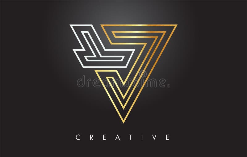 V Golden Letter Monogram Design Logo. Gold Letter V Icon Logo Vector ...