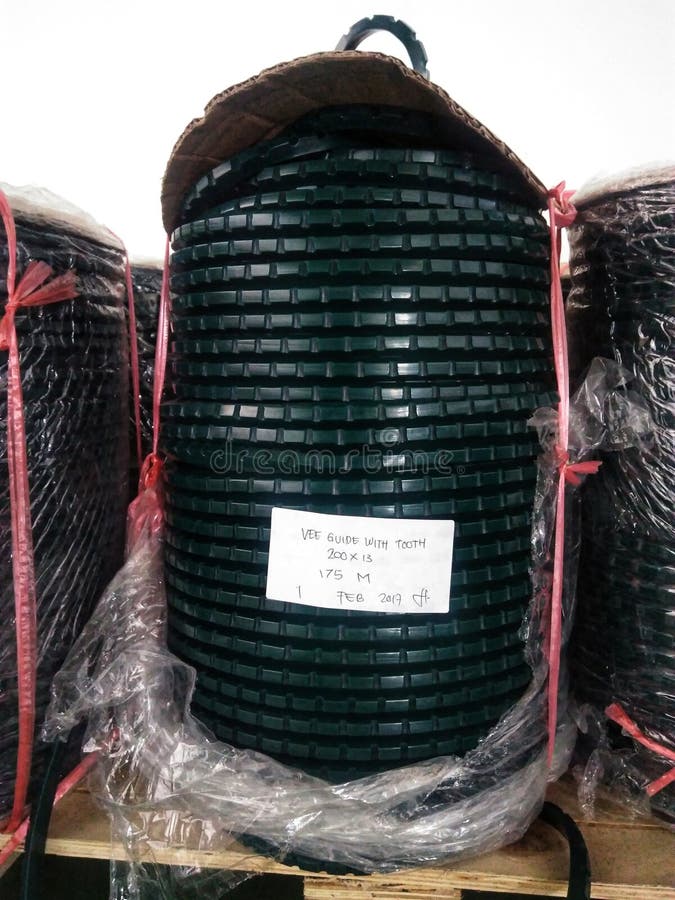 V-Guide Belting stock photo. Image of warehouse, belt - 189125360