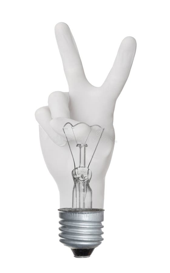 Ok hand lamp bulb stock photo. Image of electricity, hand - 8325198