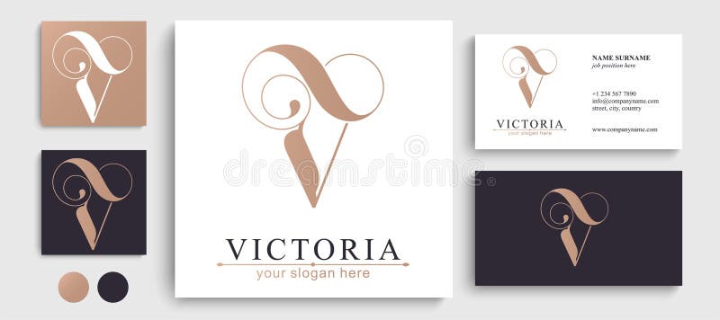 V and Infinity Logo. V Letter Logo Template Elements. Personal Monogram ...