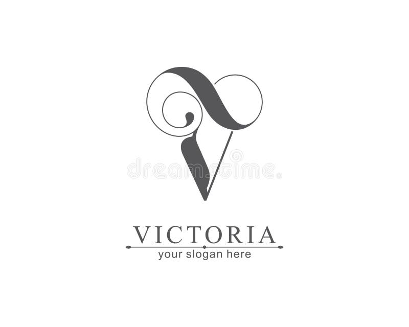 V and Infinity Logo. V Letter Logo Template Elements. Personal Monogram. Vector Elegant Logo ...