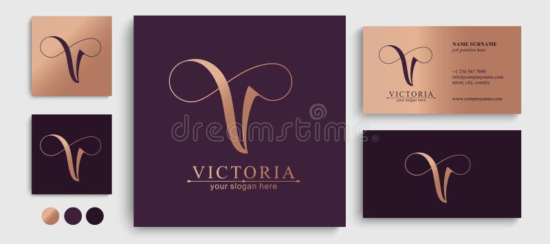 V and Infinity Logo. V Letter Logo Template Elements. Personal Monogram ...