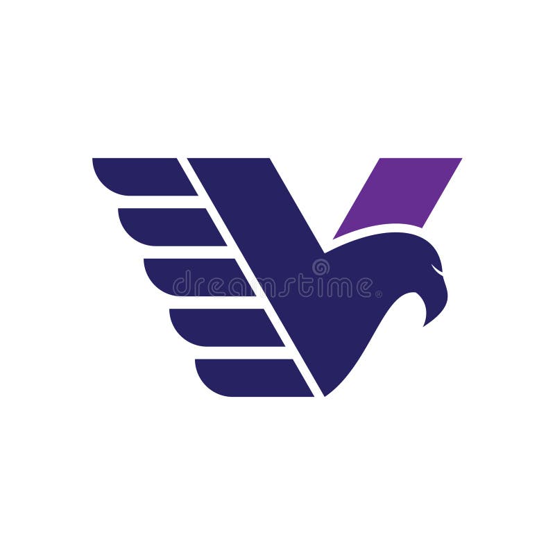 Letter G Falcon Bird Logo Design Template Stock Vector - Illustration ...