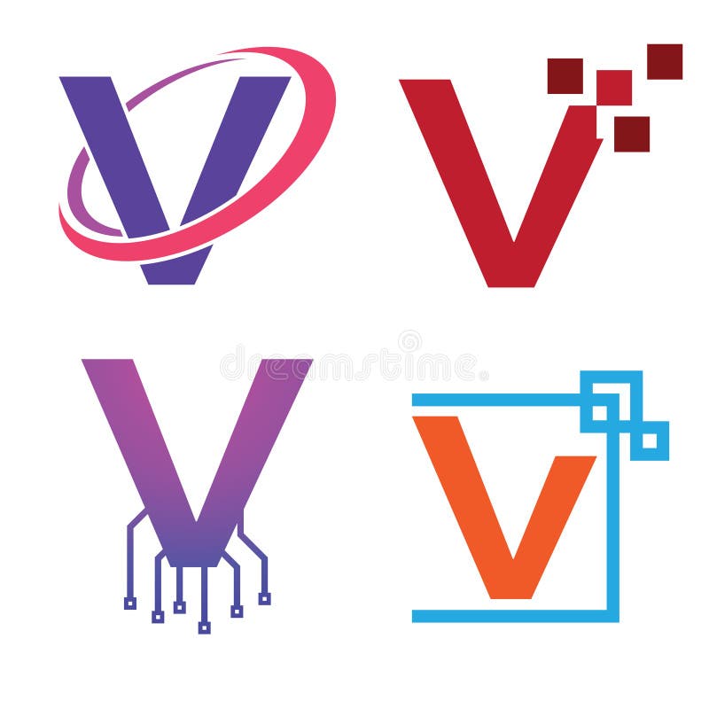 I Initial Letter Technology and Internet Symbol Logo Collection Stock ...