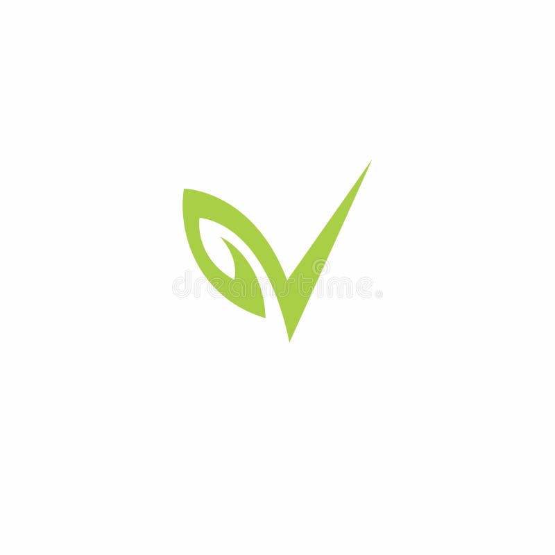 V Leaf Vector Simple Design. Letter V Growth Logo Stock Vector ...
