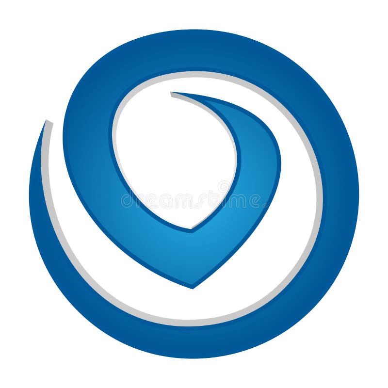 V Letter Circle Logo Icon Template 2 Stock Vector - Illustration of ...