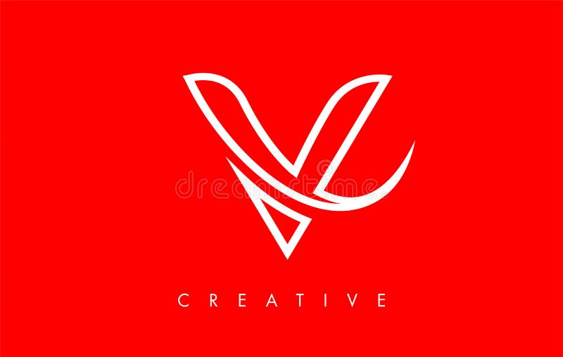 V Letter Design Logo. Letter V Icon Logo with Modern Swoosh Stock ...