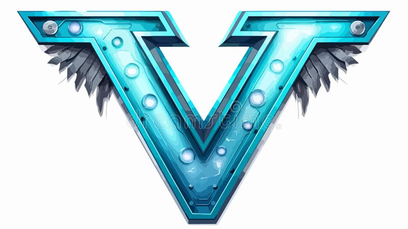 V Letter Design for Science and Technology Stock Vector - Illustration ...