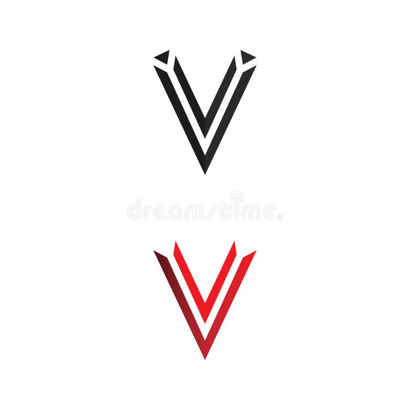 V Letter Lightning Logo Template Stock Illustration - Illustration of ...