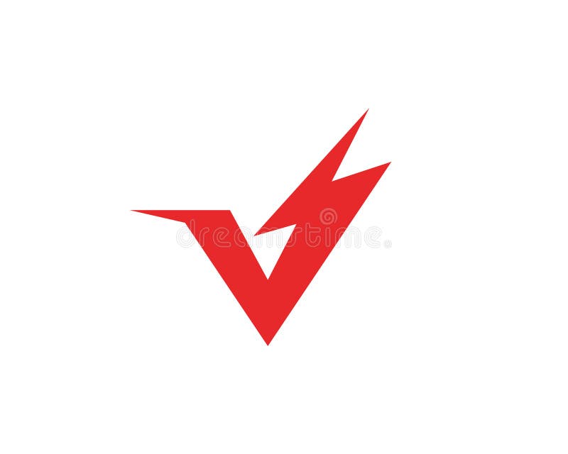 V Letter Lightning Logo Template Stock Vector - Illustration of logo ...