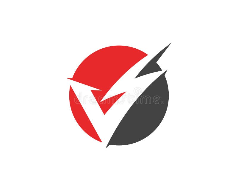 V Letter Lightning Logo Template Stock Vector - Illustration of battle ...