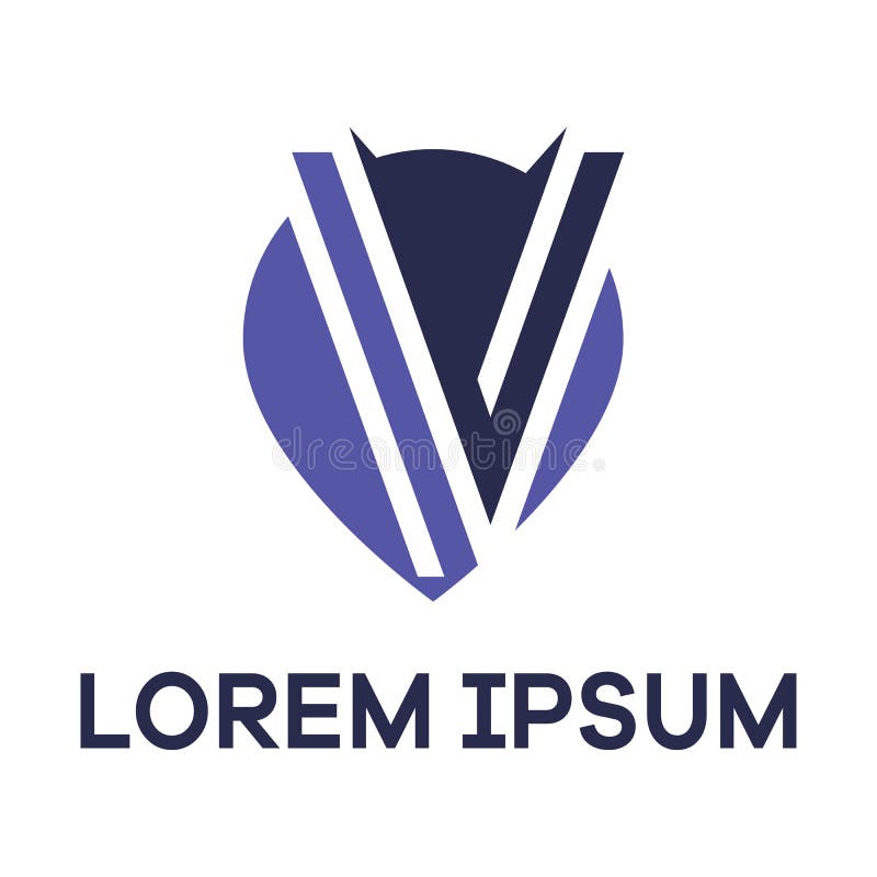 V Letter Logo Design. Letter V in Location Pin Shape Vector ...