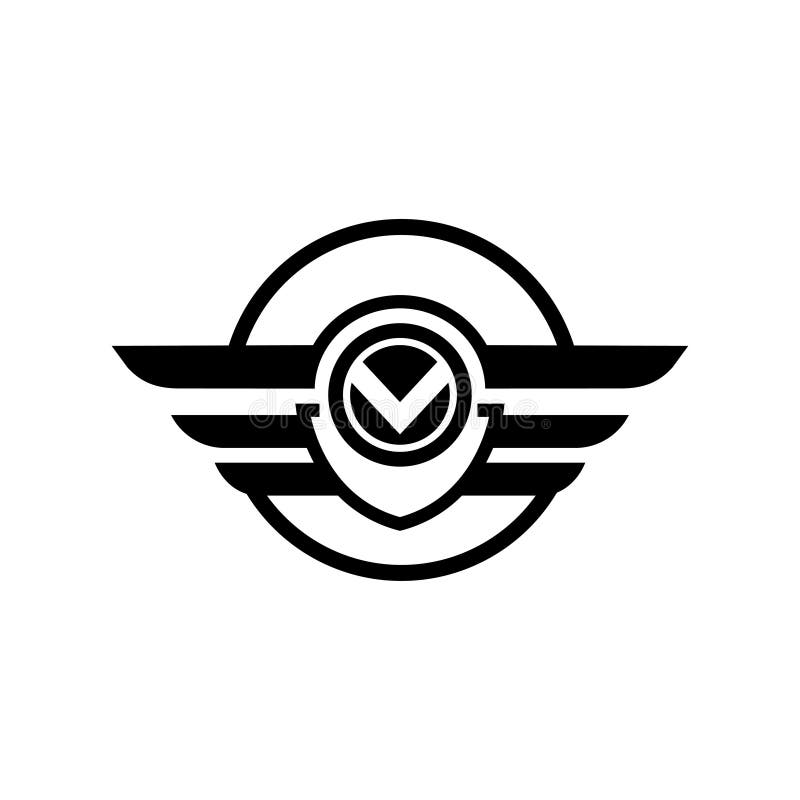 V Letter Logo Emblem for Company Car Design Template Vector Abstract ...