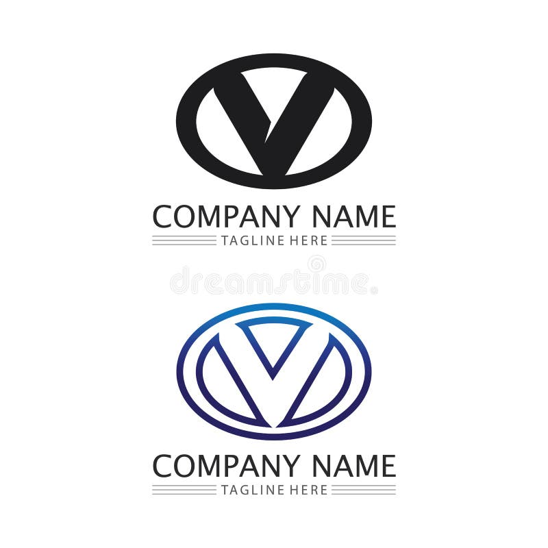 V Letter Logo Template Vector Stock Illustration - Illustration of ...