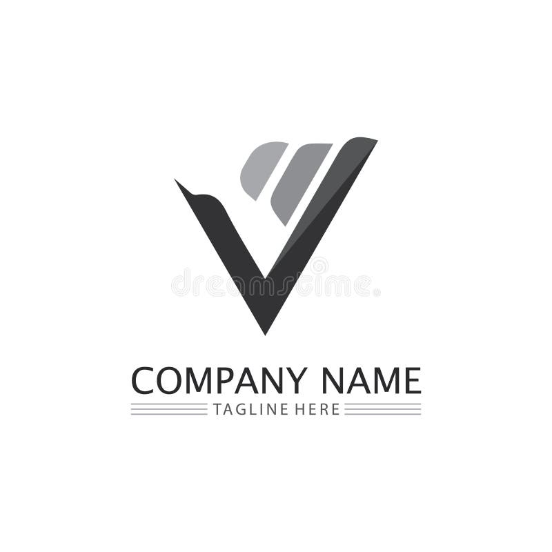 V Letter Logo Template Vector Stock Illustration - Illustration of ...