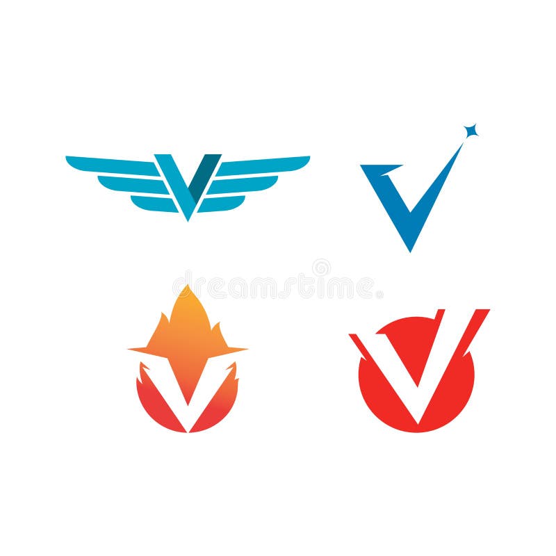 V Wing Logo Template Stock Illustrations – 360 V Wing Logo Template ...