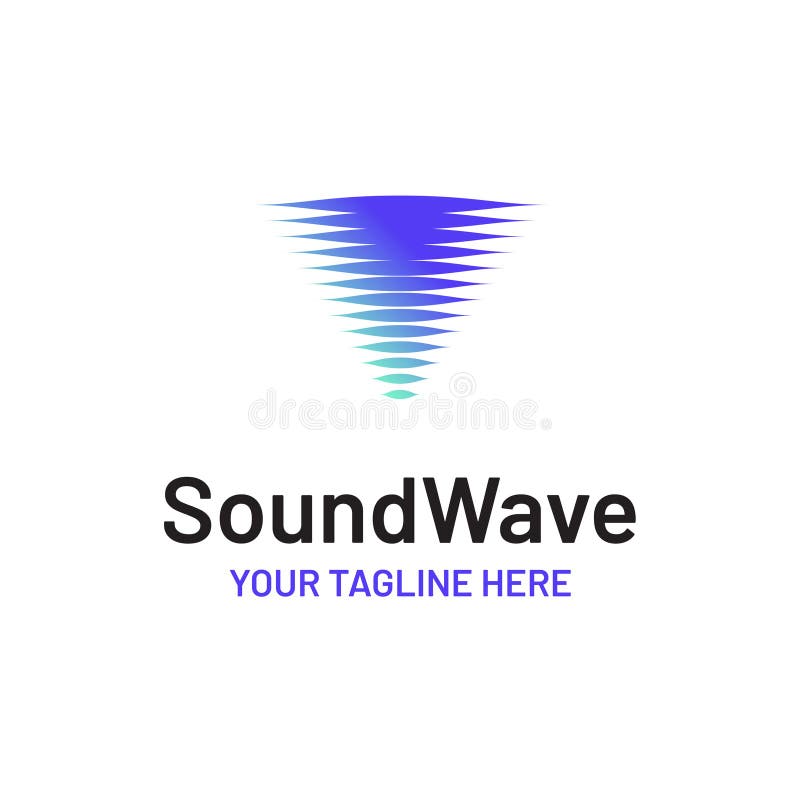 V Letter Sound Wave Logo stock vector. Illustration of flex - 309285326